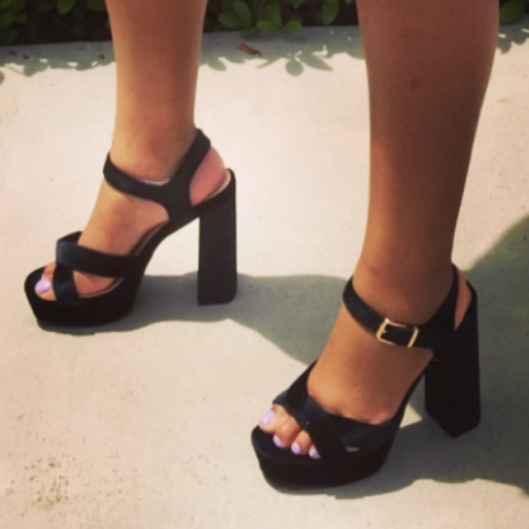 Shoes | 2 For 5 Comfortable Black Platform Heel | Poshmark
